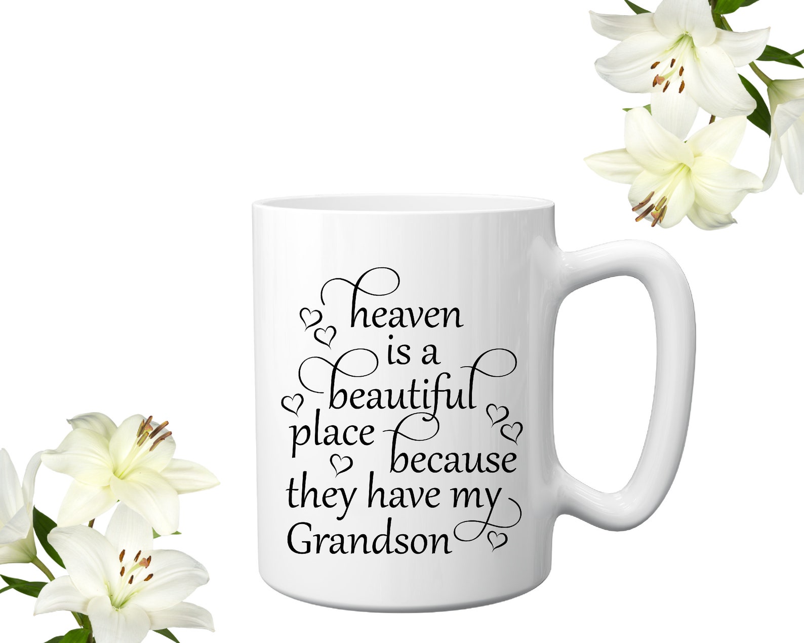 Heaven is A Beautiful Place Grandson SVG, in Loving Memory, Remembering ...