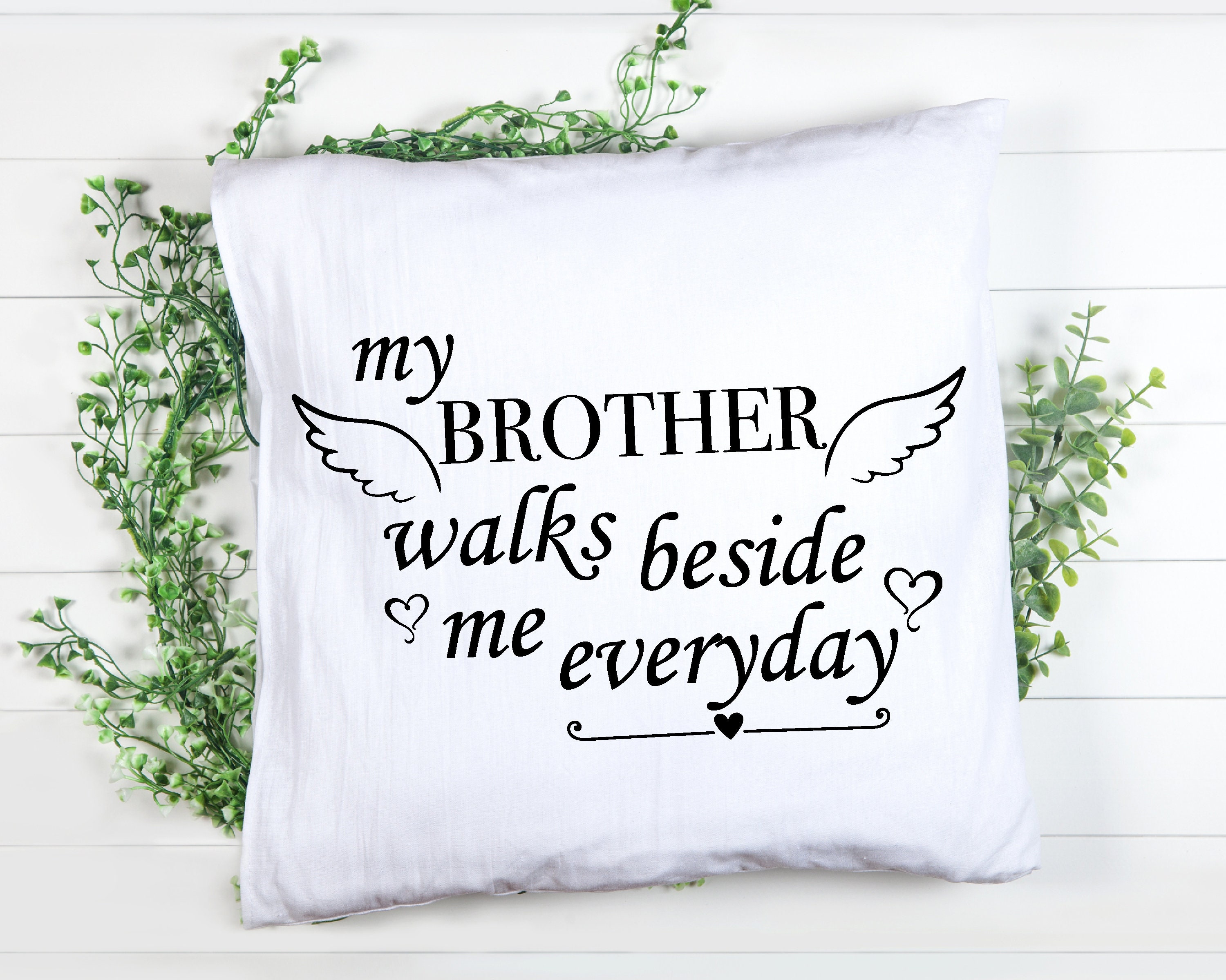 Loss of Brother SVG, Never Walk Alone, in Memory Of, Angel Wings ...