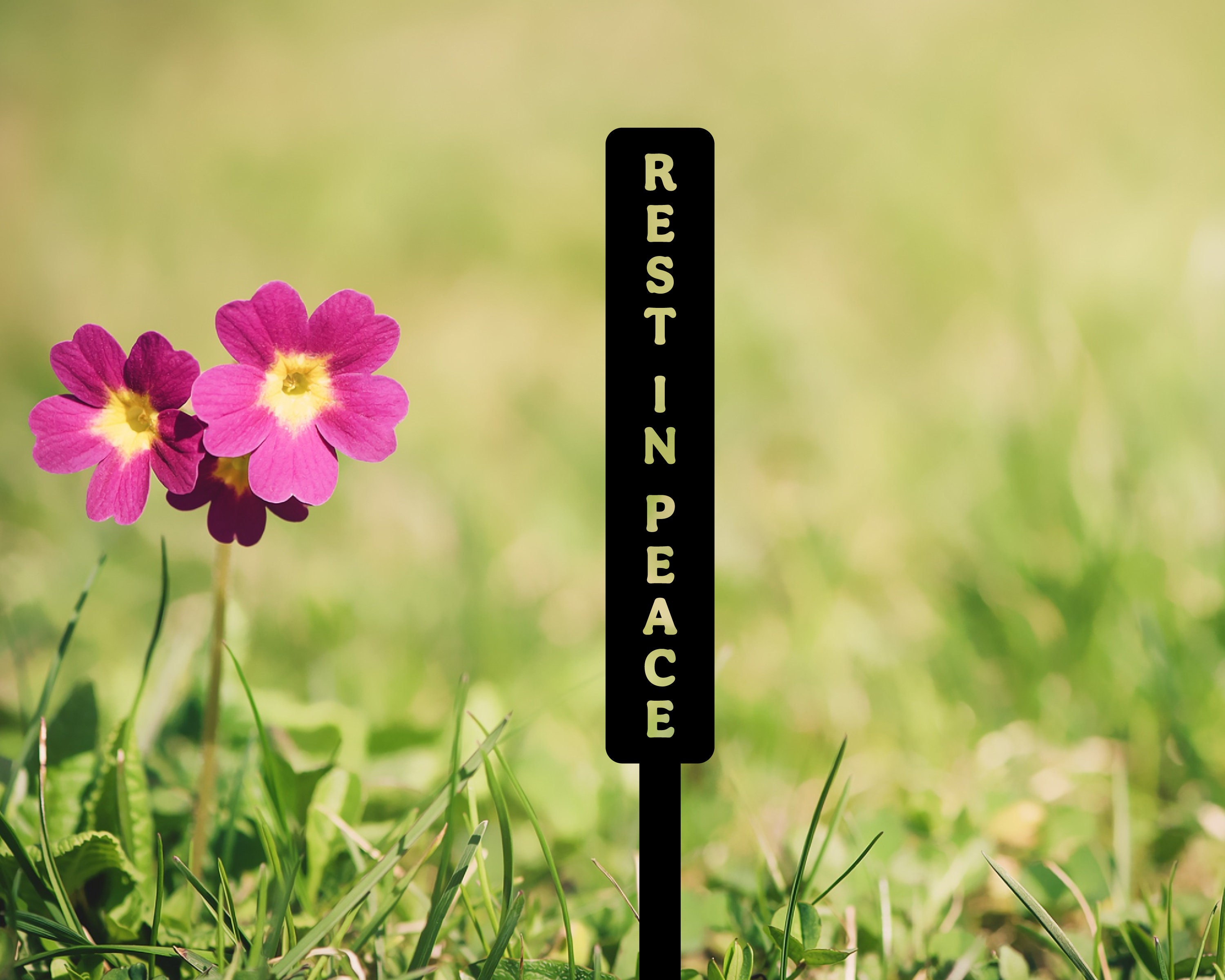 Rest in Peace Memorial Stake, Cemetery Grave Marker, Garden Stick ...