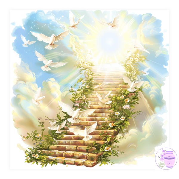 Happy Heavenly Birthday PNG, in Loving Memory Memorial Background, Pink ...