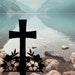 Memorial Cross With Flowers SVG, Grave Marker Stake, in Loving Memory ...