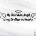 Guardian Angel Brother SVG, in Heaven, Loss of Brother, Angel Wings, in ...