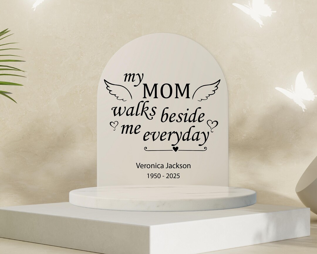 My Mom Walks Beside Me Everyday SVG, Loss of Mother, Never Walk Alone ...