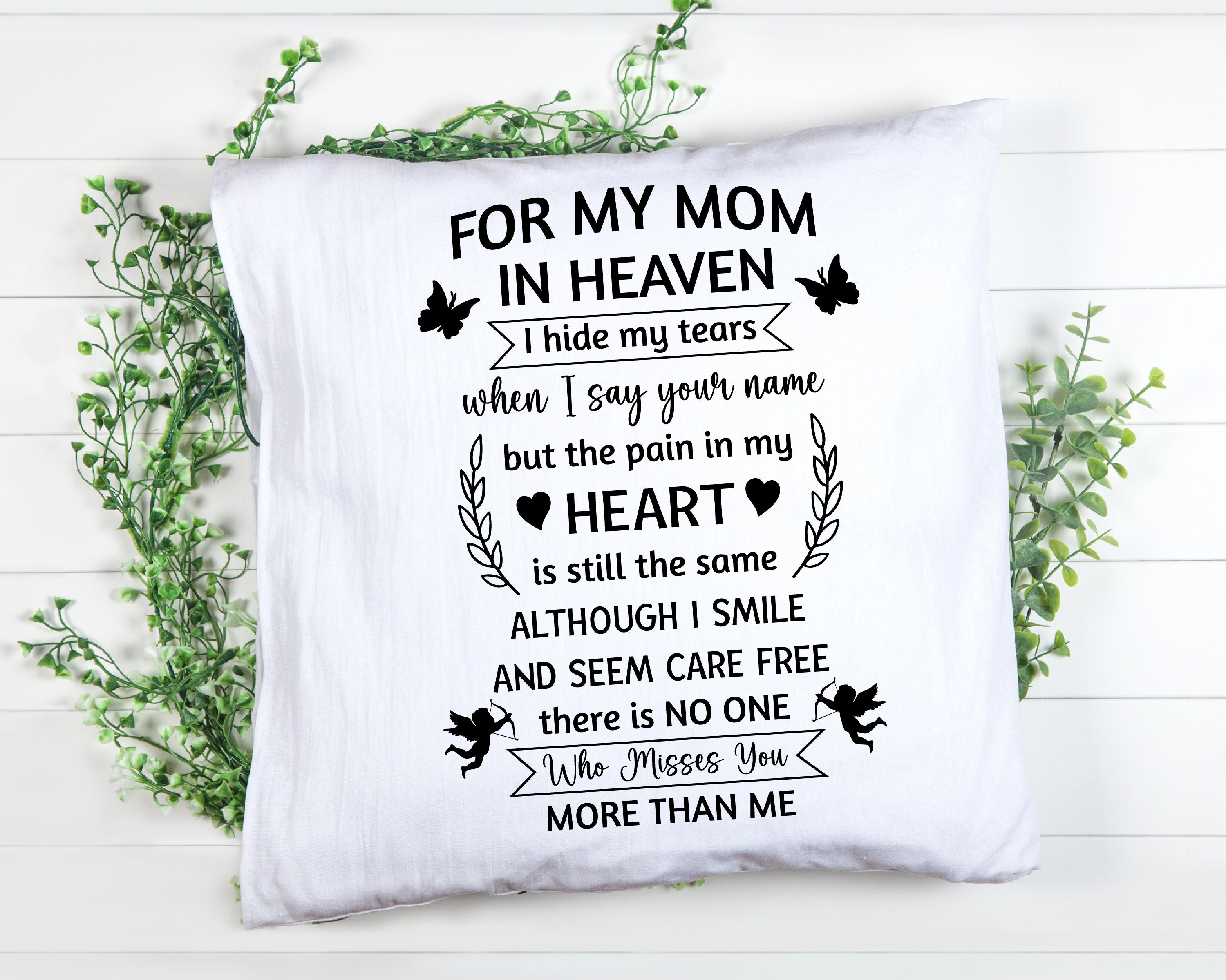Mom in Heaven SVG, in Loving Memory, I Hide My Tears, My Mom is an ...