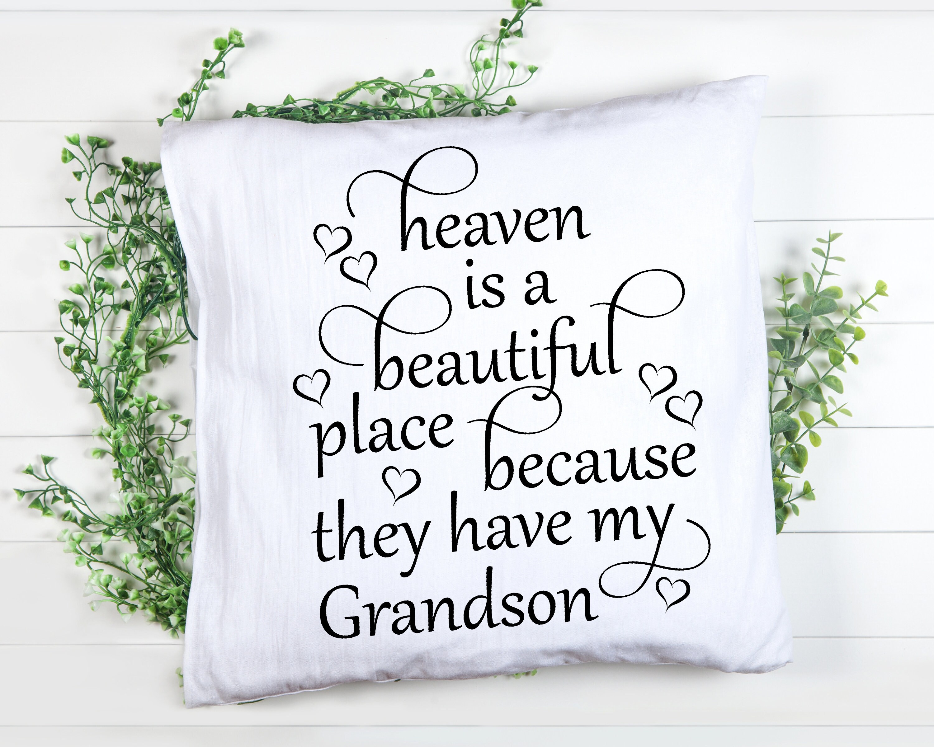 Heaven is A Beautiful Place Grandson SVG, in Loving Memory, Remembering ...