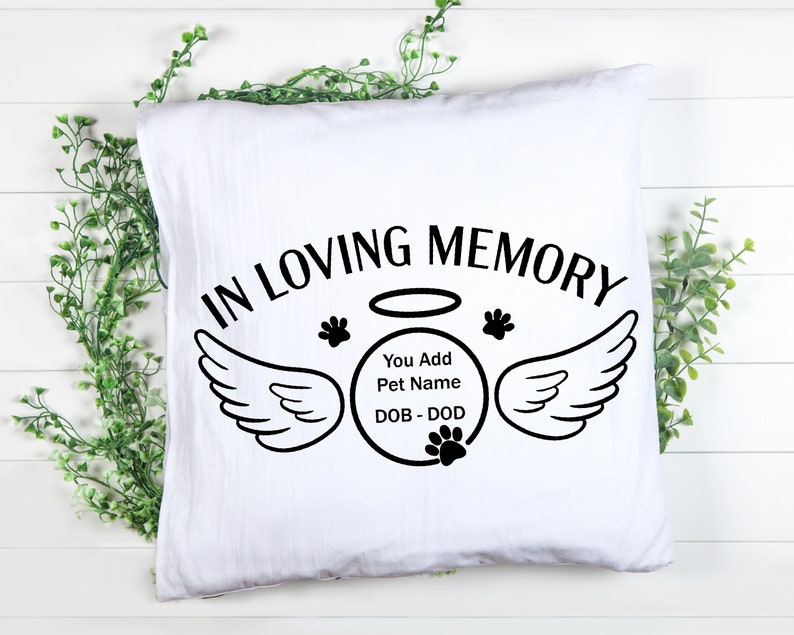 In Loving Memory Pet Monogram SVG, Dog Memorial, Sympathy Design ...
