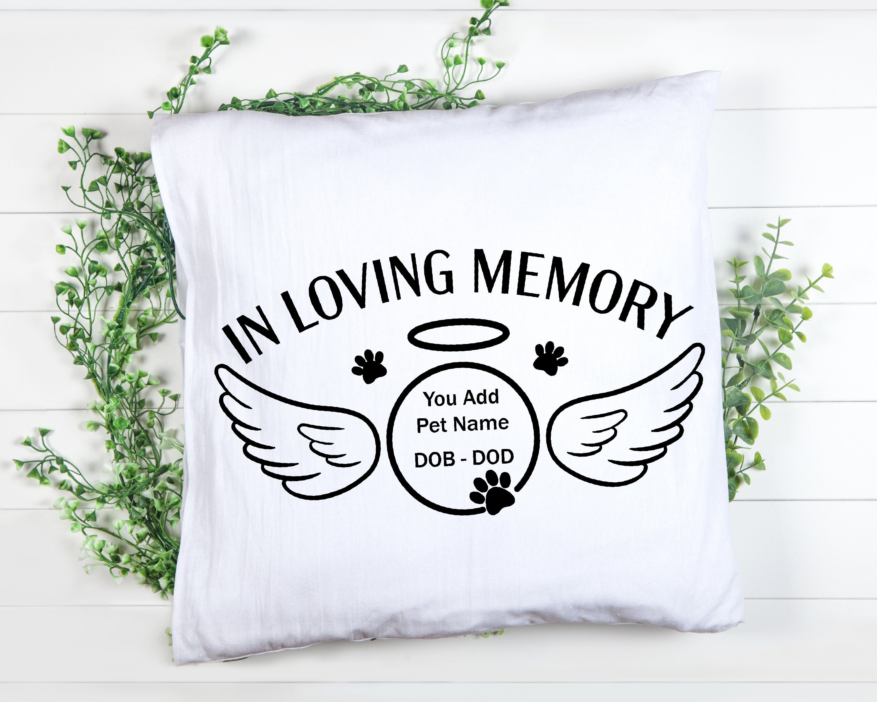 In Loving Memory Pet Monogram SVG, Dog Memorial, Sympathy Design ...
