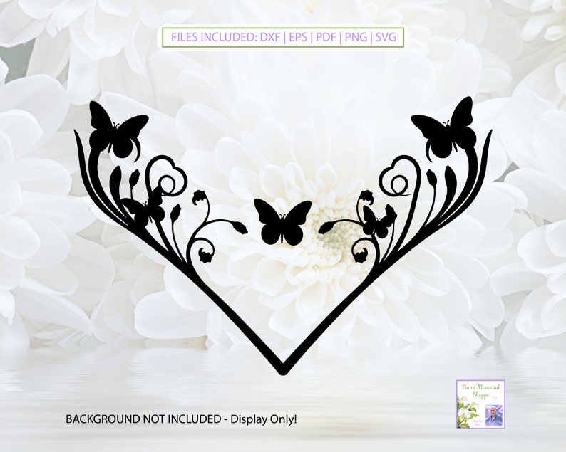 Memorial Design SVG, Butterfly Embellishment, Funeral Service Program ...