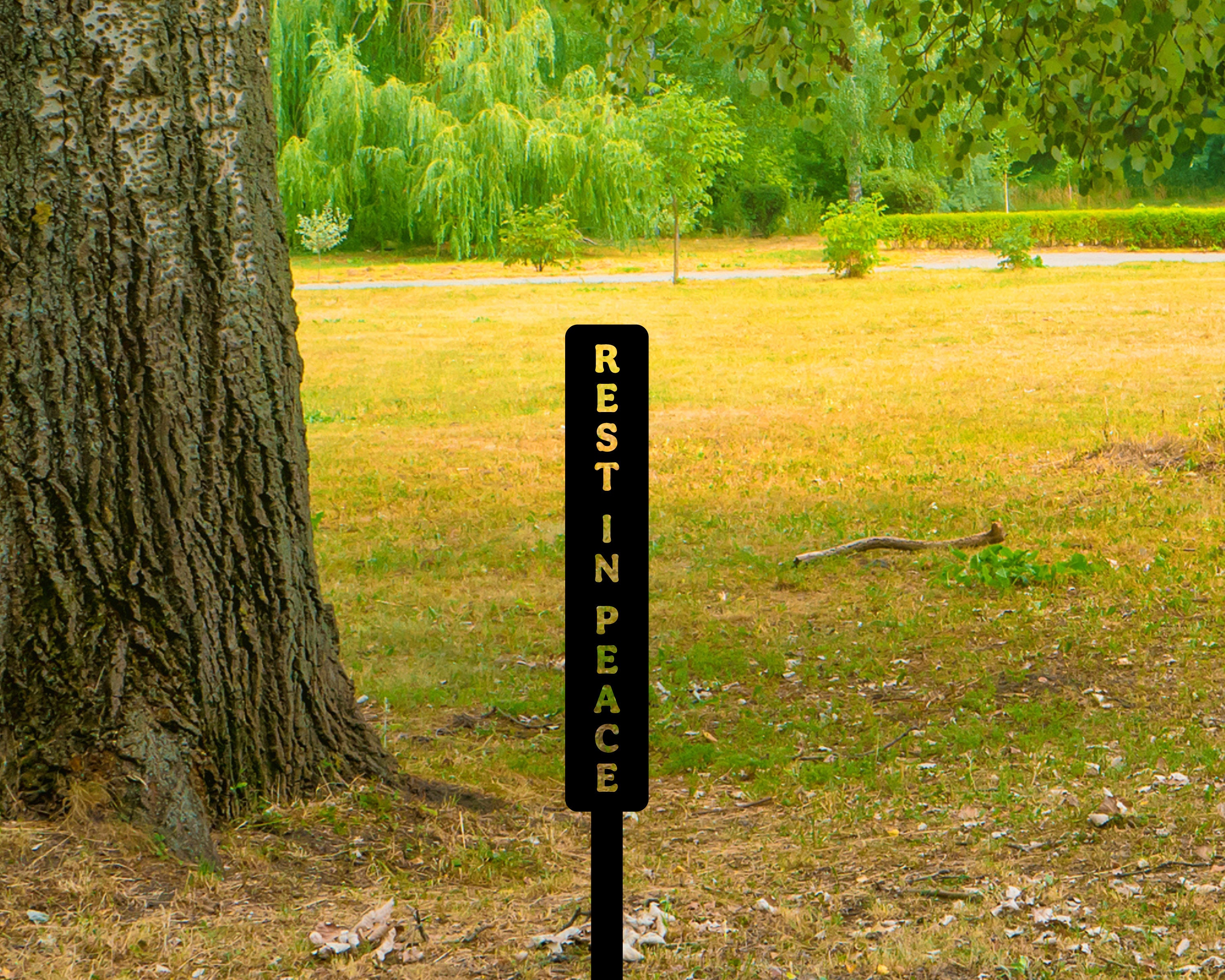 Rest in Peace Memorial Stake, Cemetery Grave Marker, Garden Stick ...