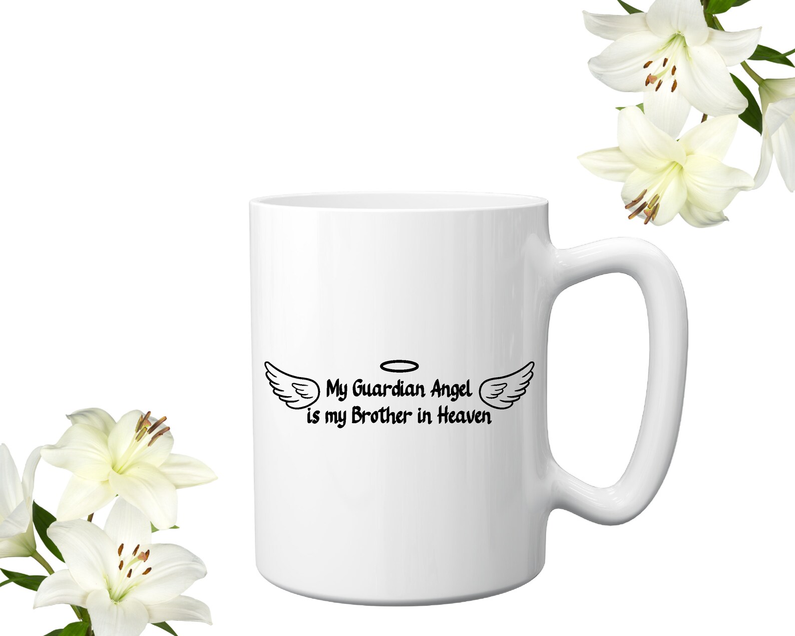 Guardian Angel Brother SVG, in Heaven, Loss of Brother, Angel Wings, in ...