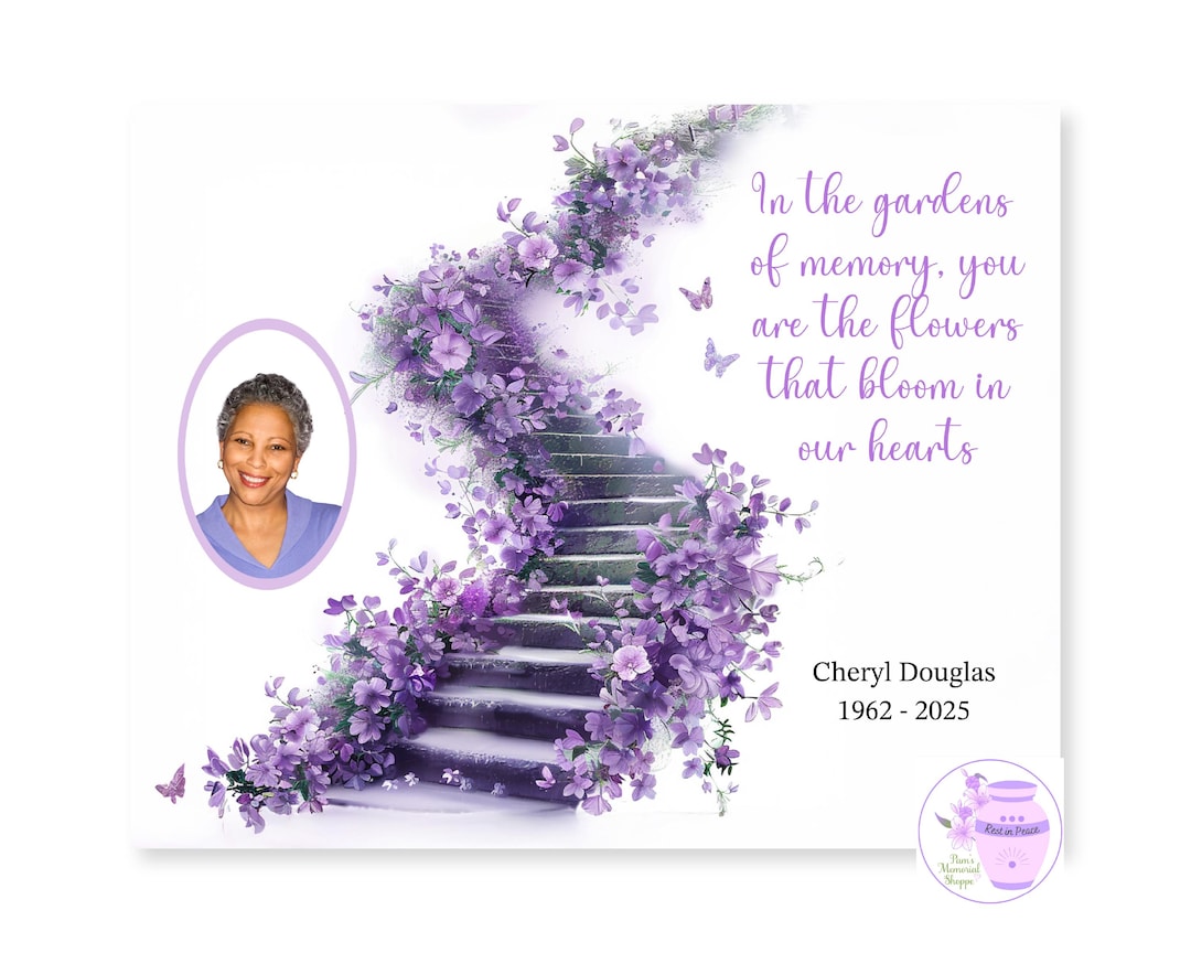 In Loving Memory Memorial Background PNG, Purple Violet Flowers ...