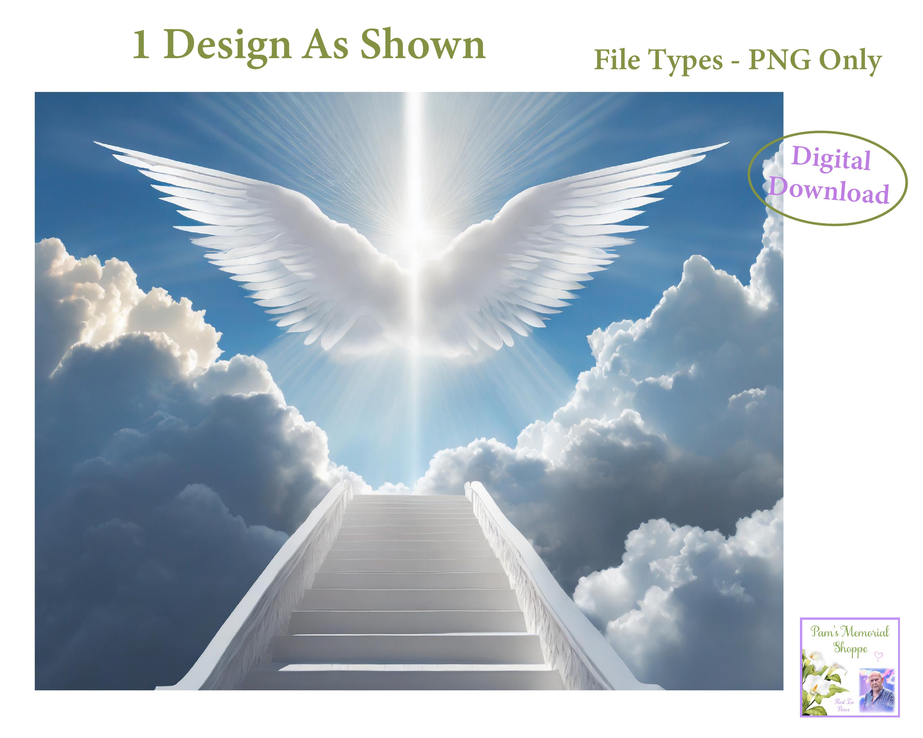 In Loving Memory PNG, Memorial Background, Stairway to Heaven, Pure ...