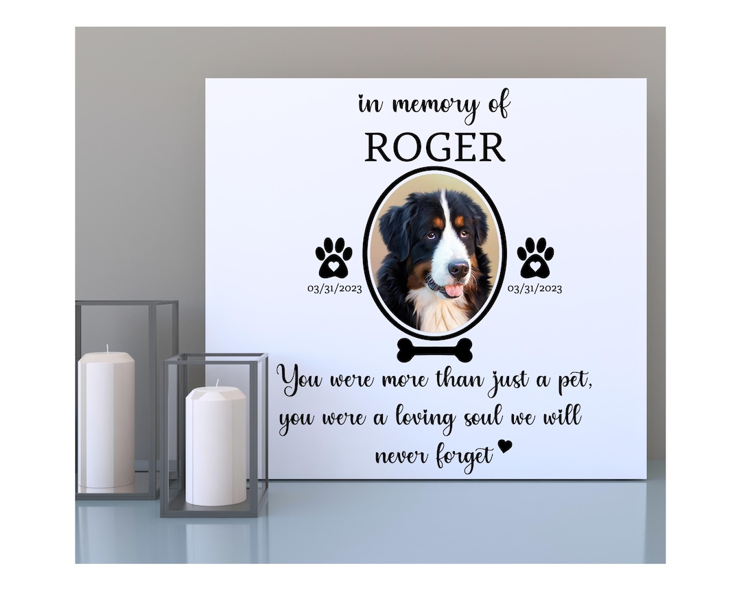 Dog Loss Memorial, in Memory of SVG, More Than A Pet, Paw Prints, Dog ...