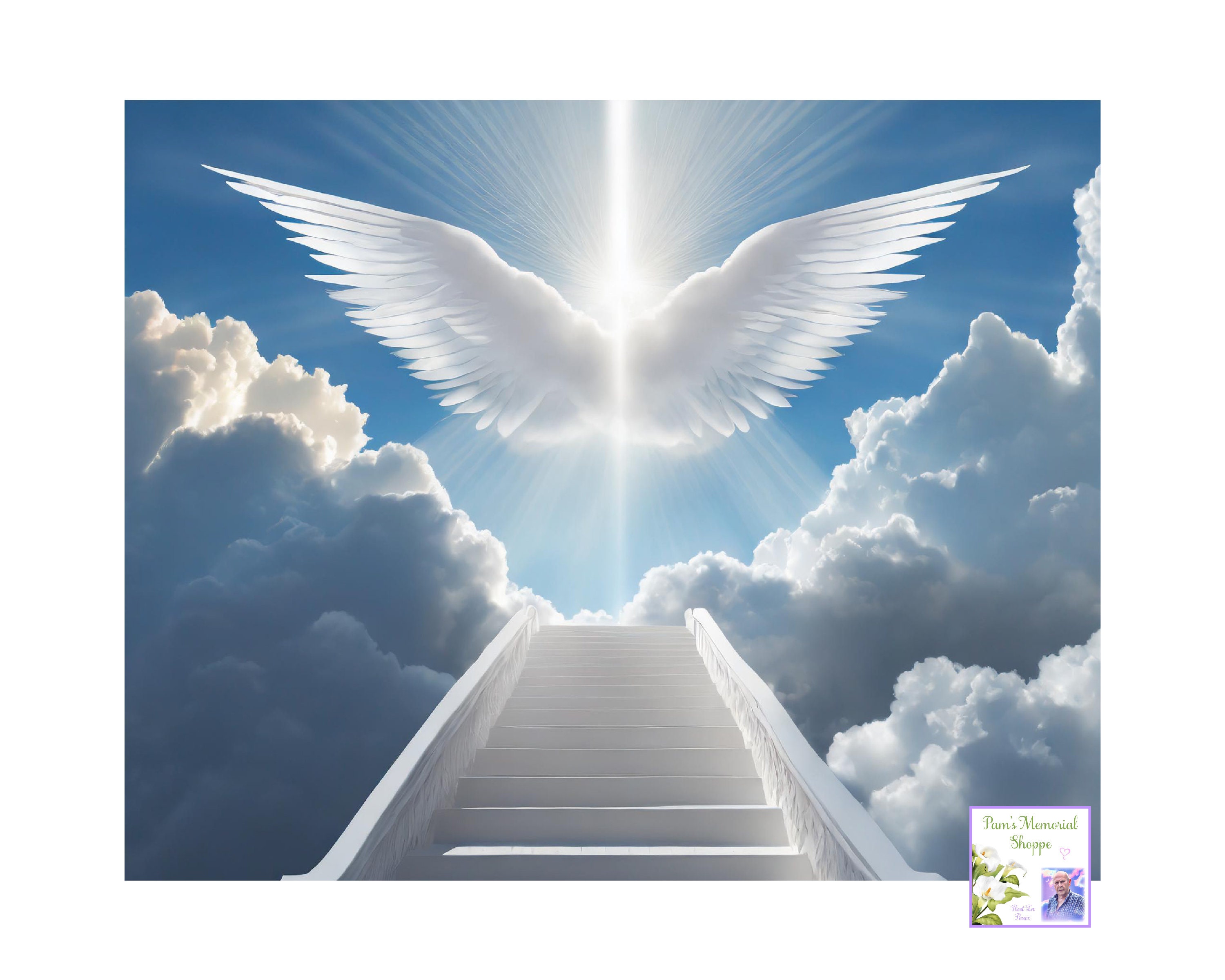 In Loving Memory PNG, Memorial Background, Stairway to Heaven, Pure ...