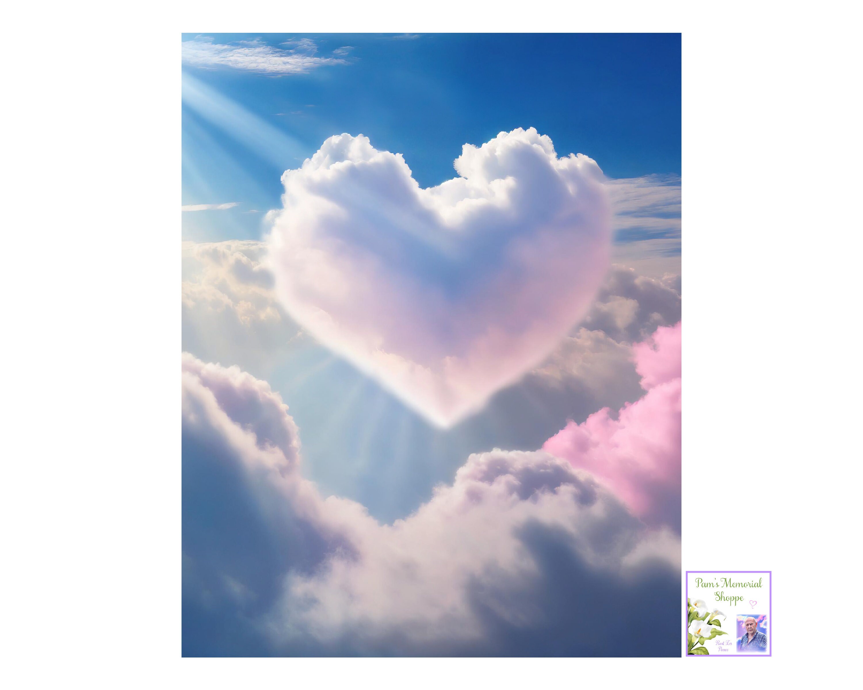 Happy Heavenly Birthday PNG, in Loving Memory Memorial Background, Pink ...