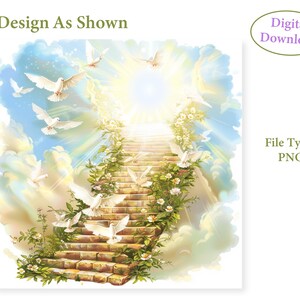 Memorial Background With Doves Blue Sky Ray of Light, in Loving Memory ...