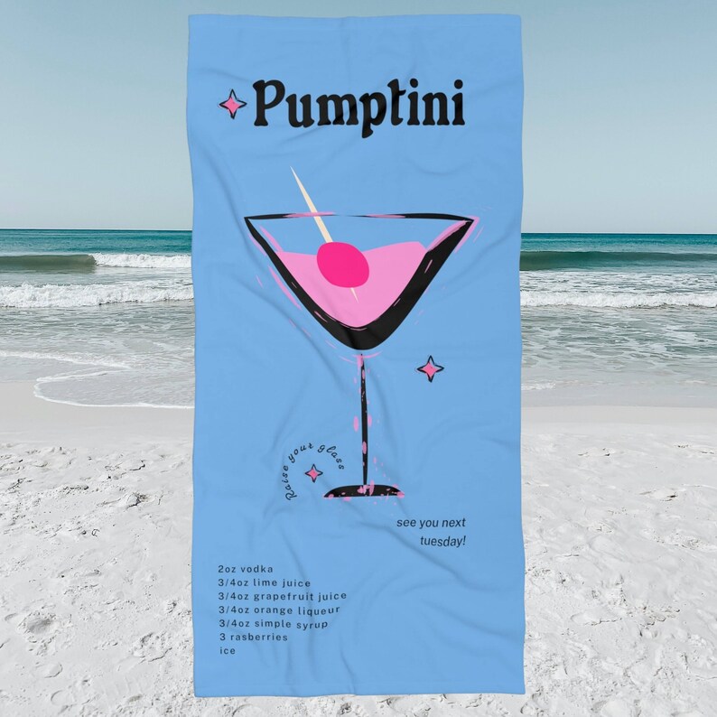 Pumptini Recipe Beach Towel Vanderpump Rules Gift - Etsy