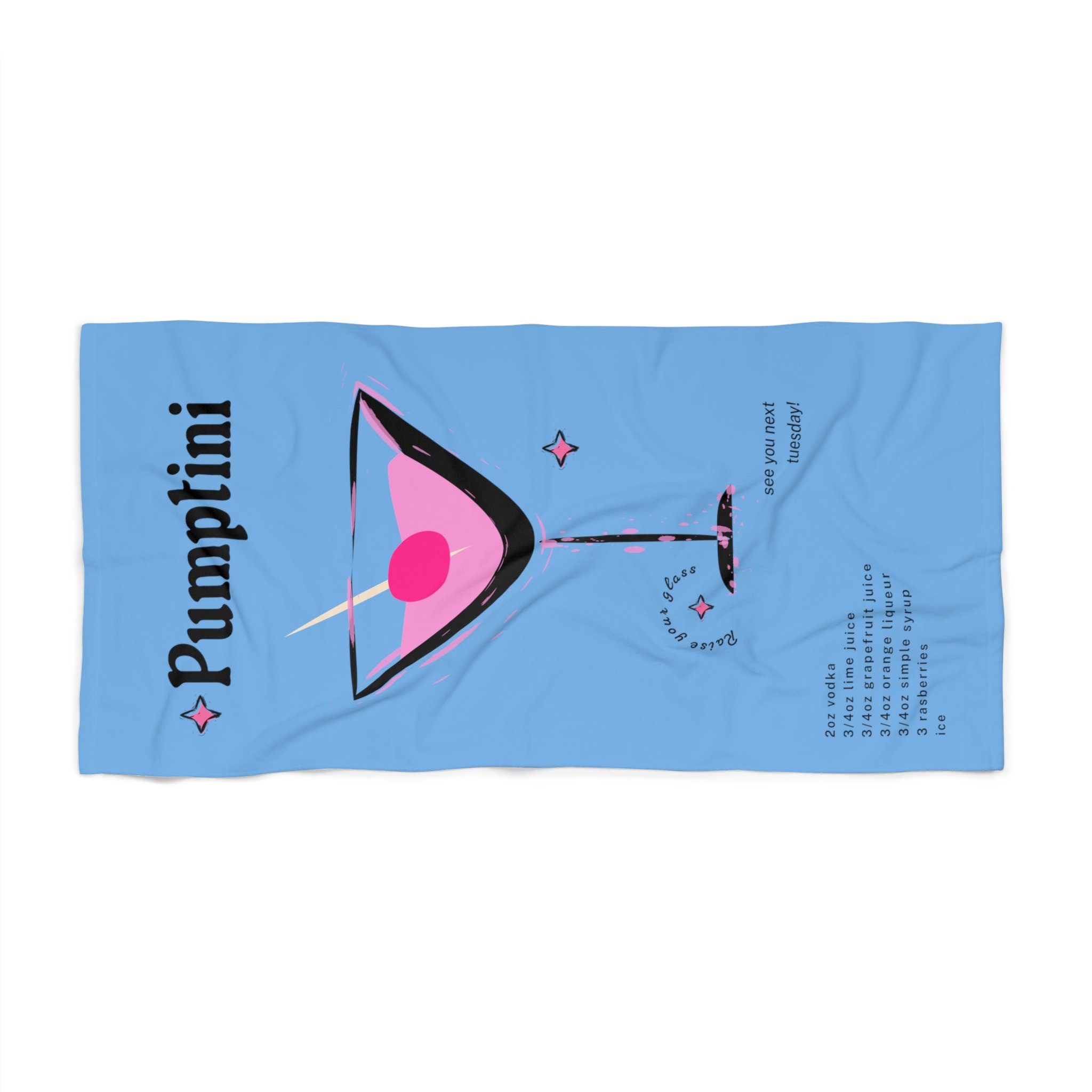 Pumptini Recipe Beach Towel Vanderpump Rules Gift - Etsy