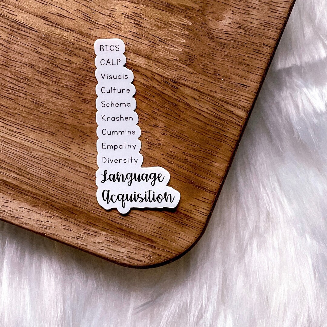 ESL Terms STICKER/MAGNET | Language Acquisition Sticker, Teacher ...