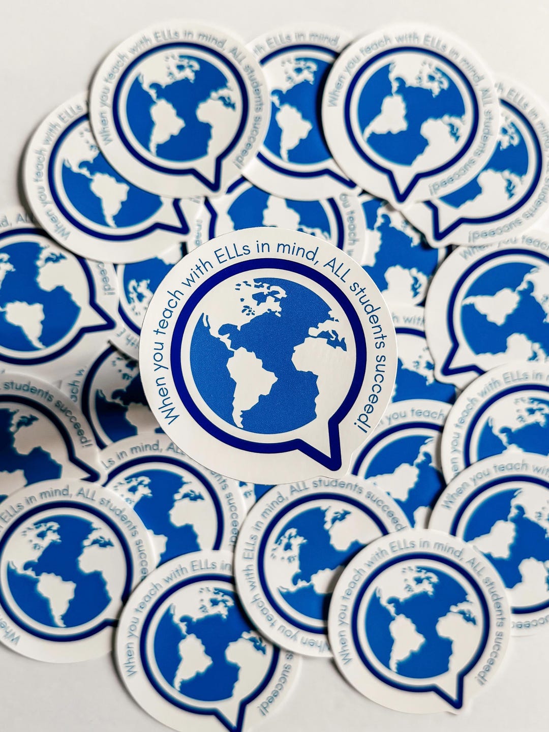 Teaching With Ells in Mind Globe STICKER - Waterproof Sticker, Teacher ...