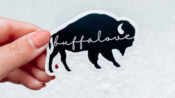 Buffalove Black STICKER Buffalo Sticker Waterproof Sticker - Etsy