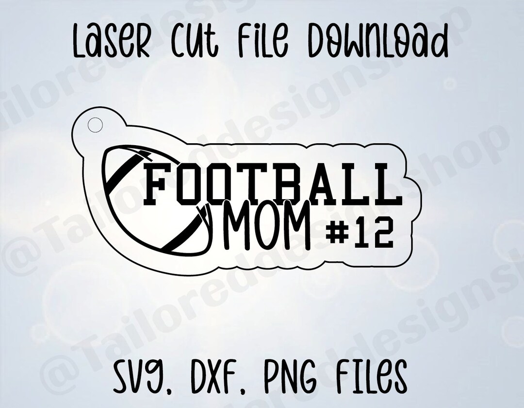 Football Mom Keychain Digital Cut File - Etsy