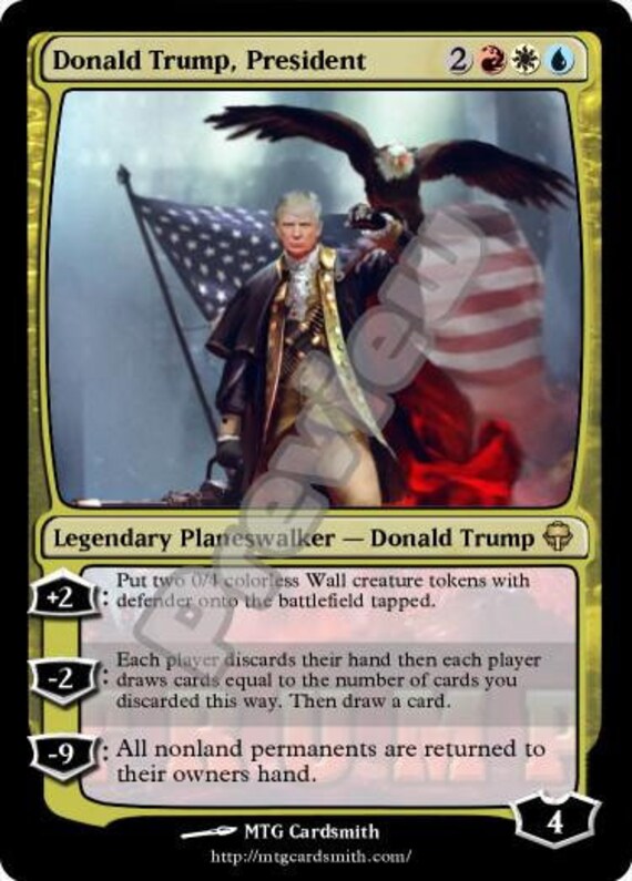 President donald Trump liberty bell MTG Magic the gathering | Etsy