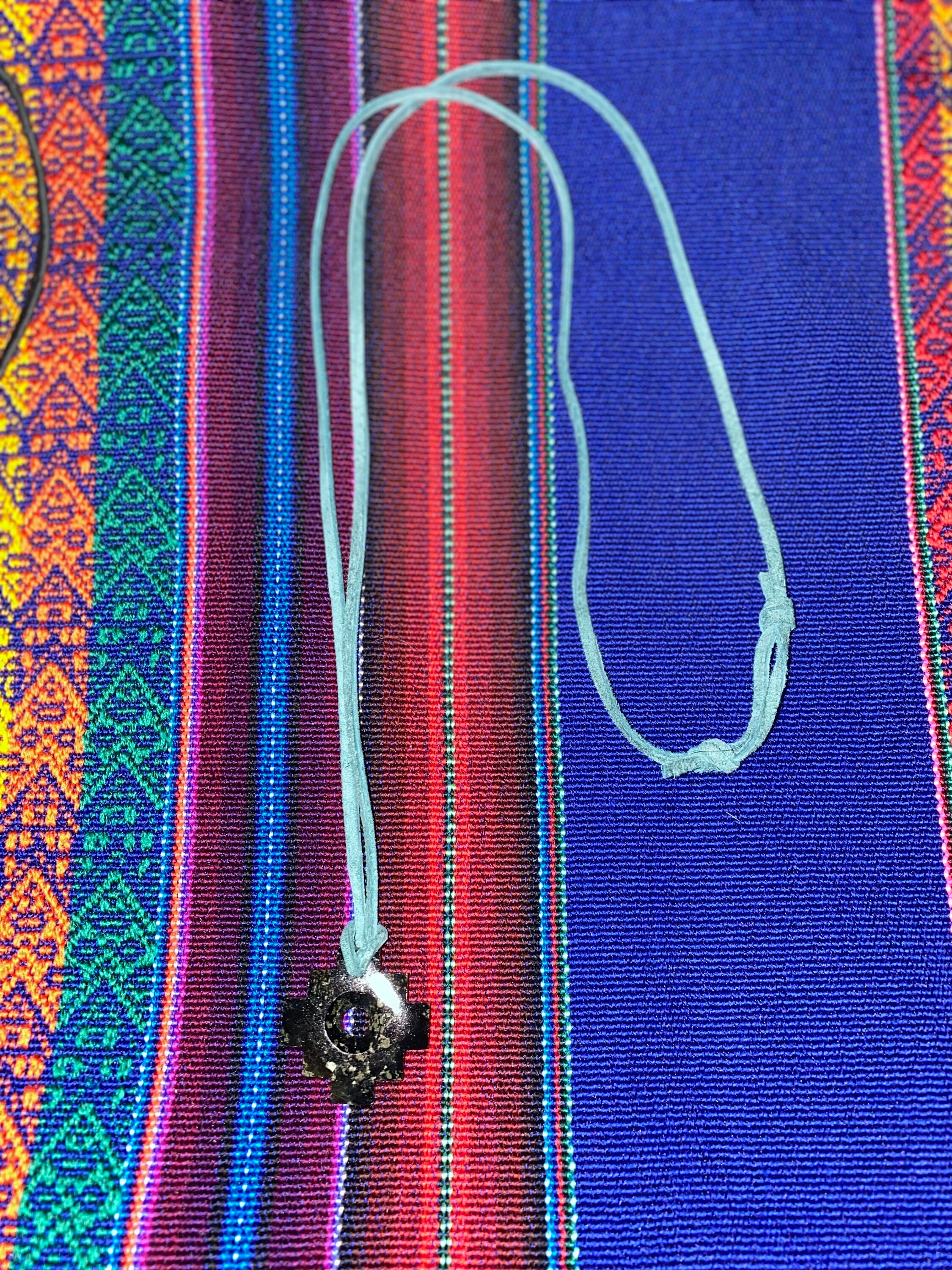 Inca Peruvian Cross/ Shaman Cross/ Southern Cross- Chakana With Suede ...