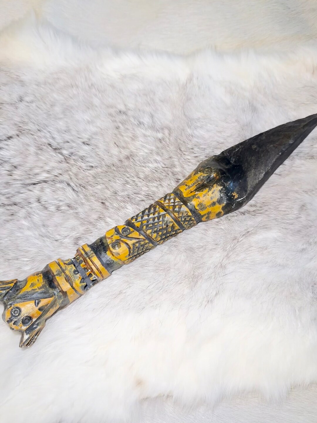 Peruvian Shaman Punta-athame hand-carved From Hueso De Llama in Peru ...