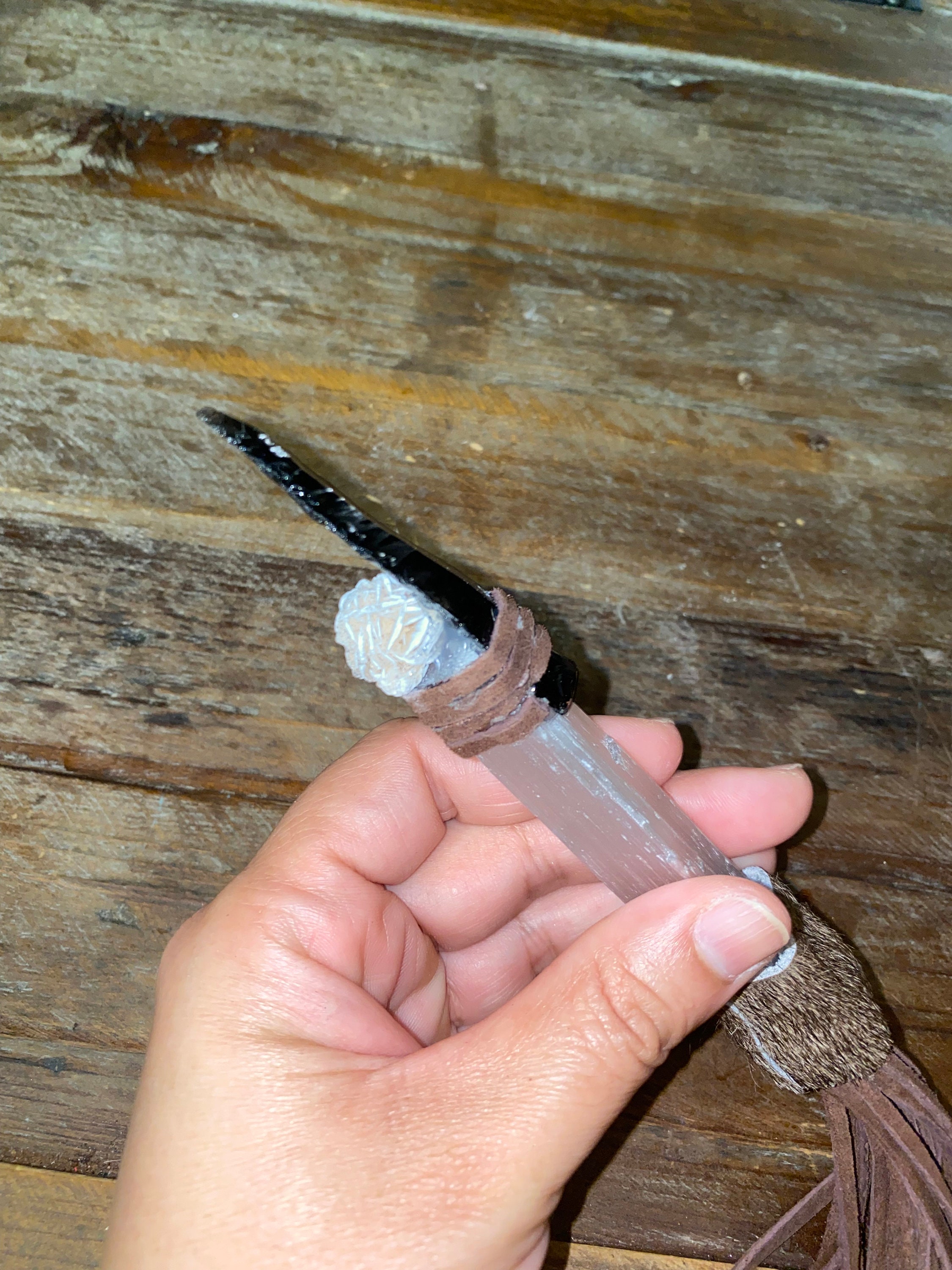 Ceremonial Athame/ Magical Wand Made With Selenite With - Etsy