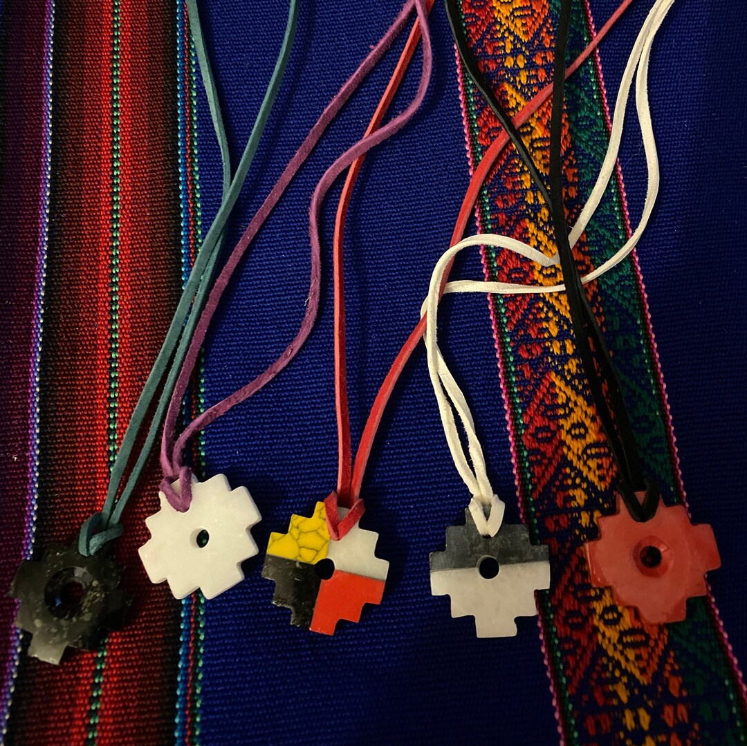 Inca Peruvian Cross/ Shaman Cross/ Southern Cross- Chakana With Suede ...