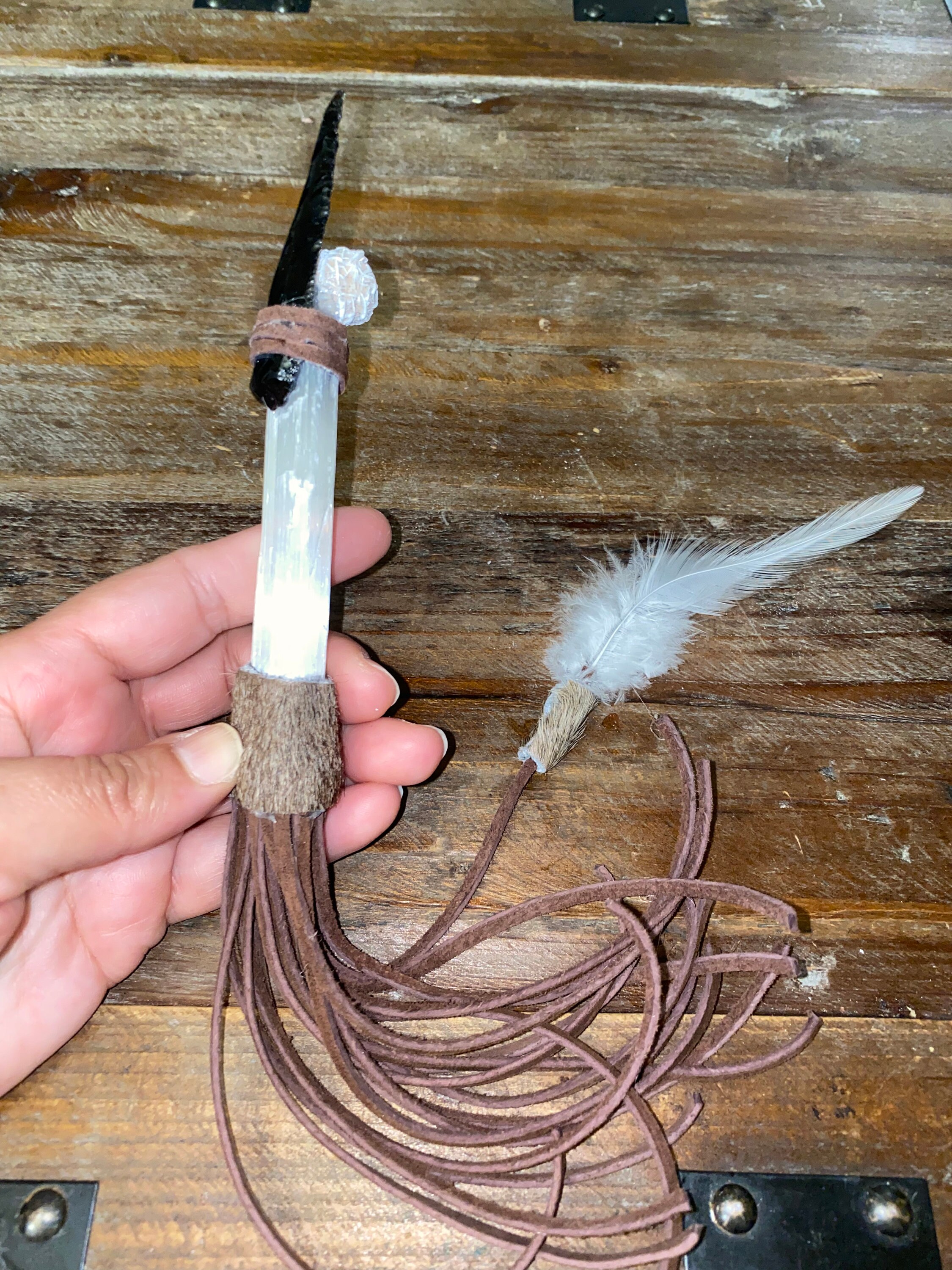Ceremonial Athame/ Magical Wand Made With Selenite With - Etsy