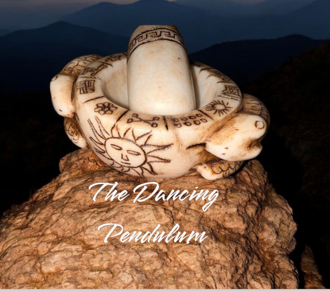 Handmade/ Hand Carved Alabaster Peruvian Shaman Mortar and Pestle. Inca ...