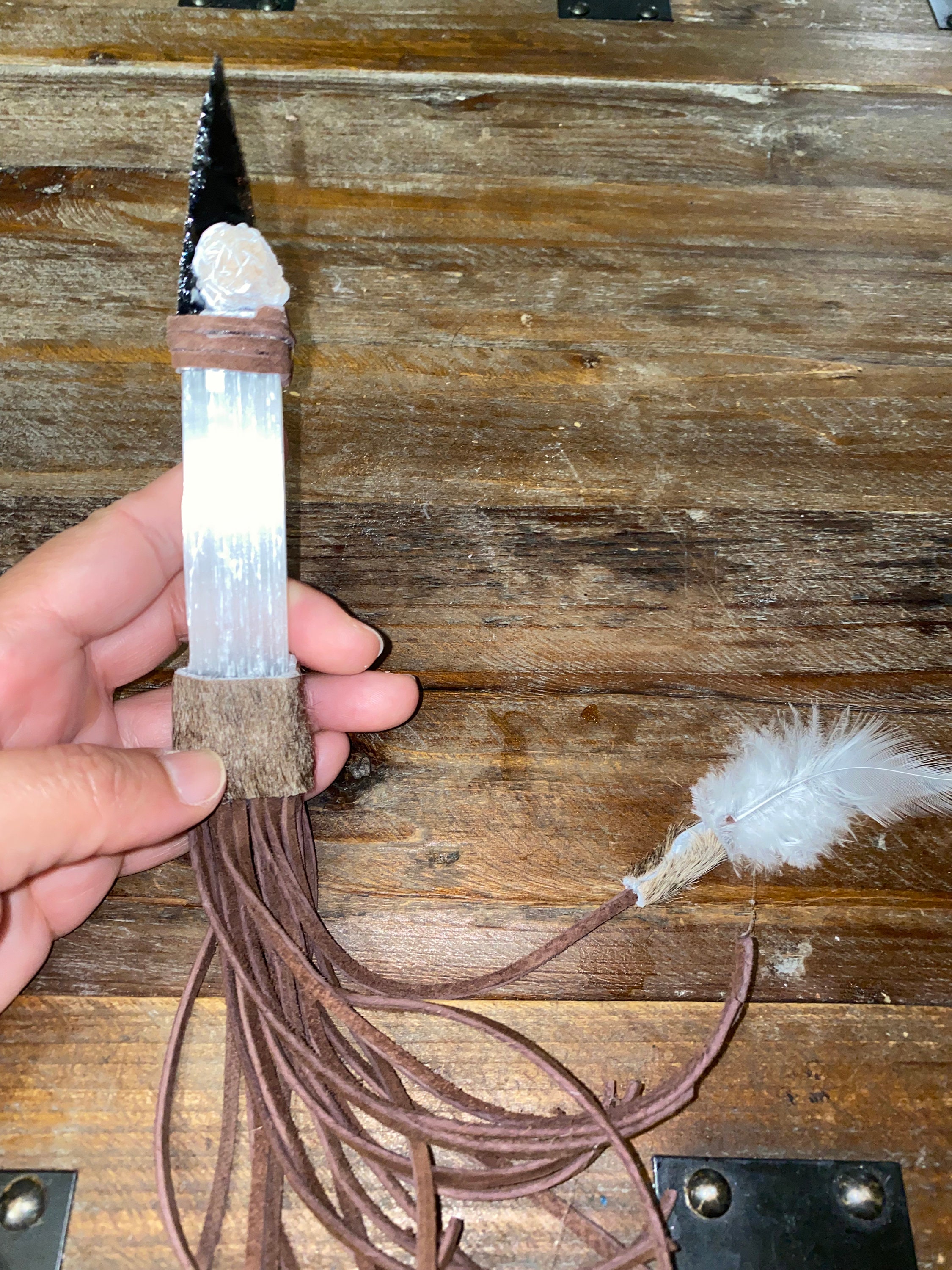 Ceremonial Athame/ Magical Wand Made With Selenite With - Etsy