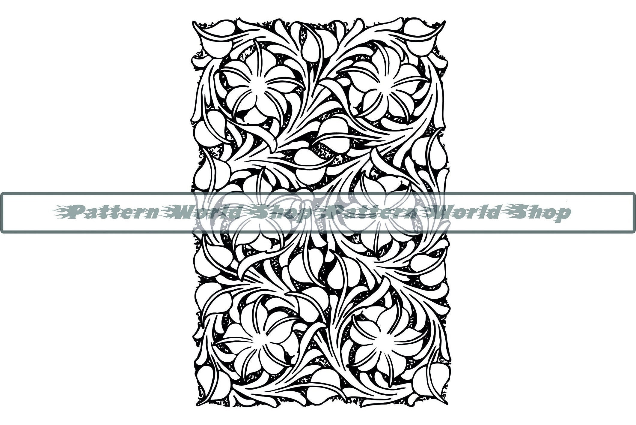 Tooled Leather 29 SVG Western Tooled Leather Tooling - Etsy