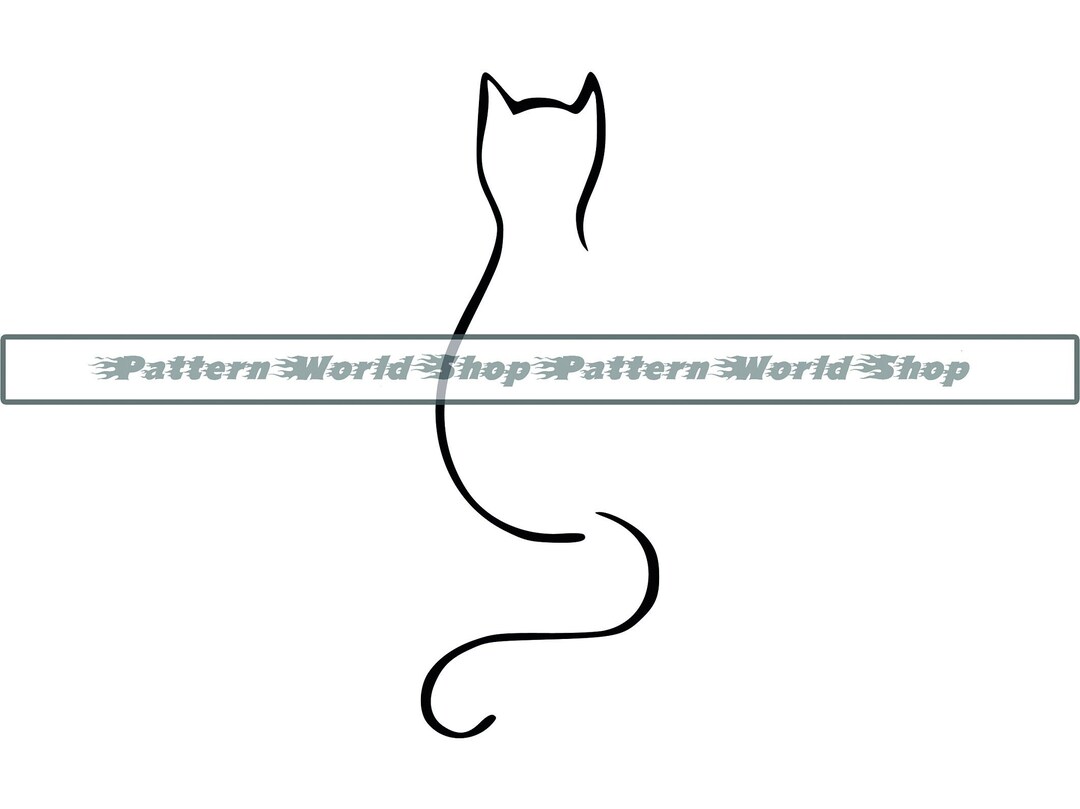 Cat Outline SVG, Cat Tattoo SVG, Cat Outline Clipart, Cat Outline Files ...