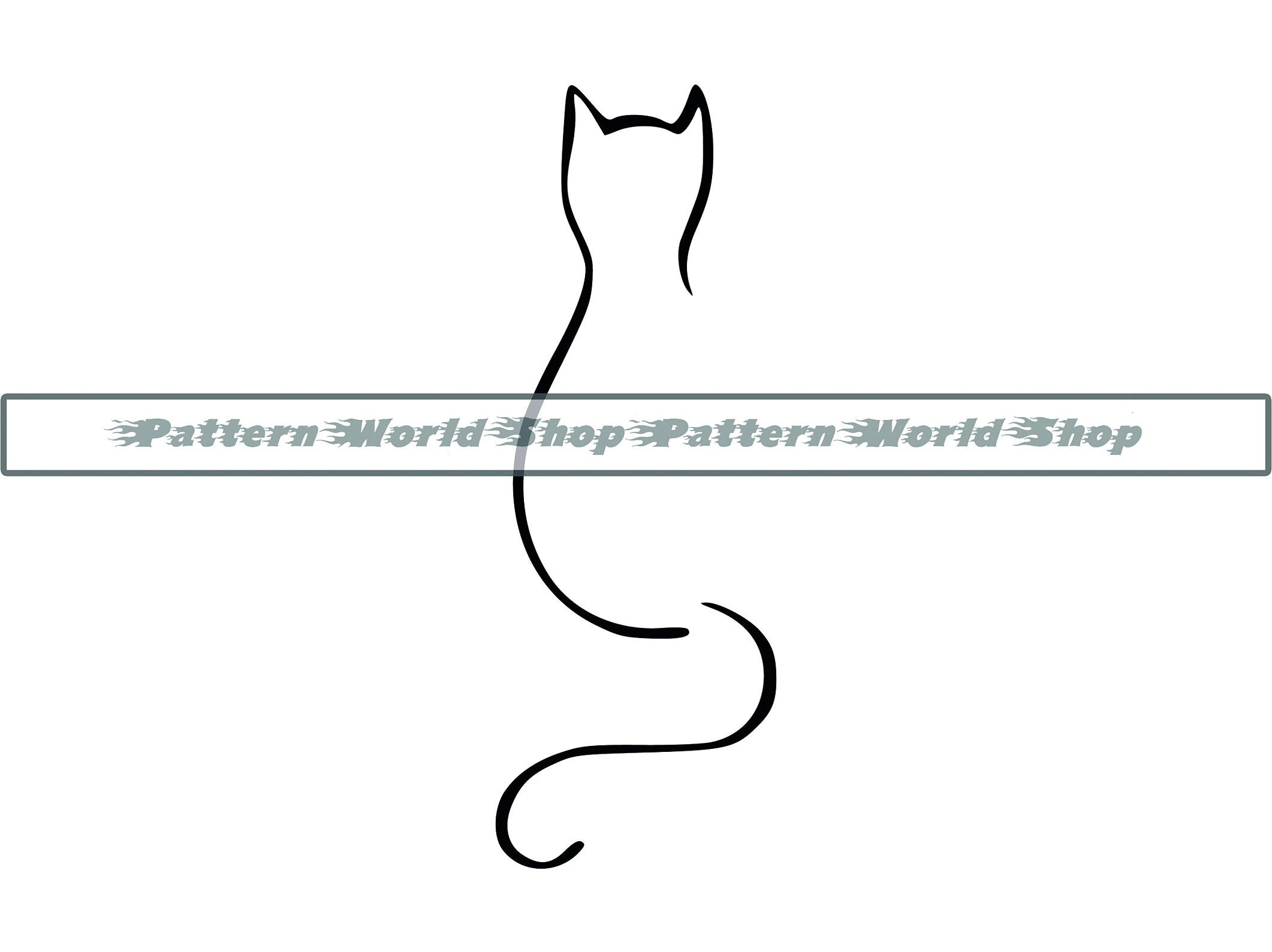 Cat Outline SVG, Cat Tattoo SVG, Cat Outline Clipart, Cat Outline Files ...