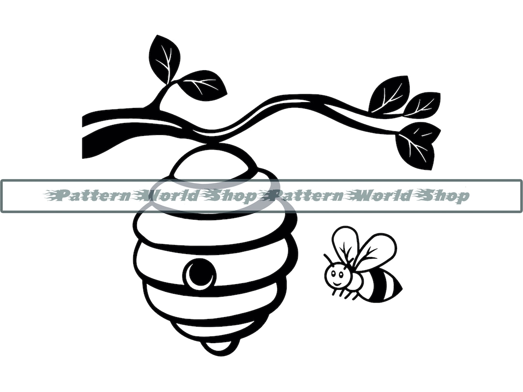 Beehive SVG, Bee SVG, Honey Svg, Beehive Clipart, Beehive Files for ...