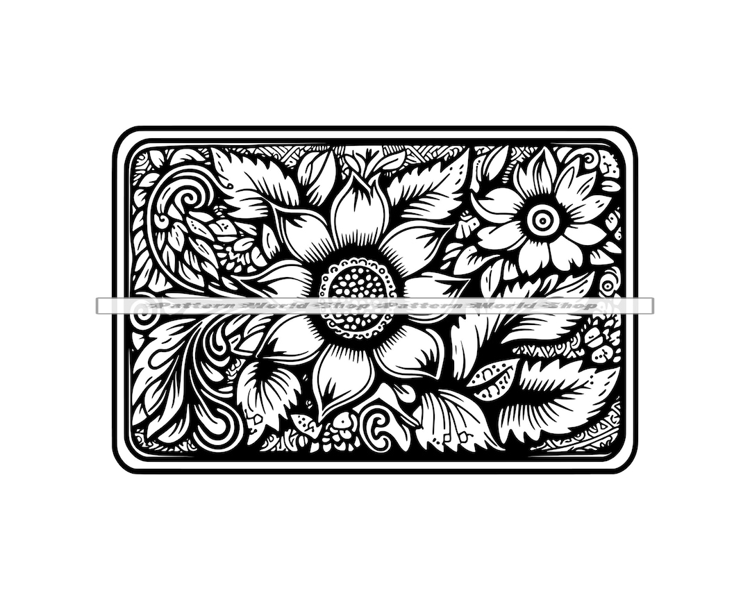 Tooled Leather Pattern Floral #240 SVG, Western Pattern, Tooling ...