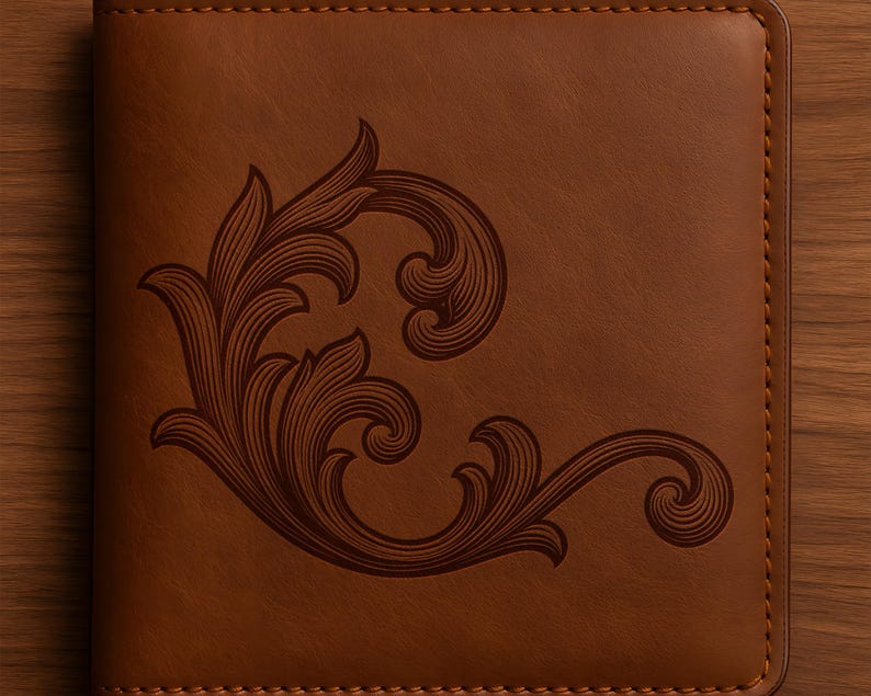 Ornamental Flourish Scrollwork SVG PNG DXF Bundle, Tooled Leather ...