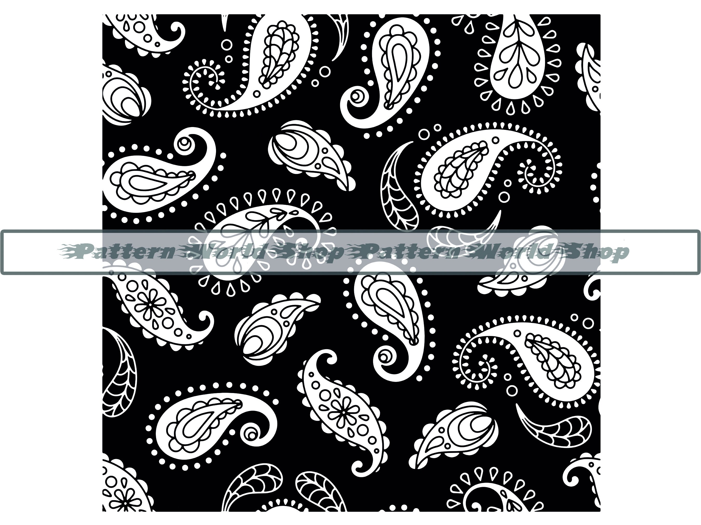 Bandana Pattern 9 SVG Paisley Pattern SVG Seamless Bandana - Etsy