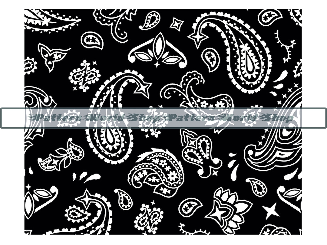 Bandana Pattern SVG, Paisley Pattern SVG, Seamless Bandana Pattern ...
