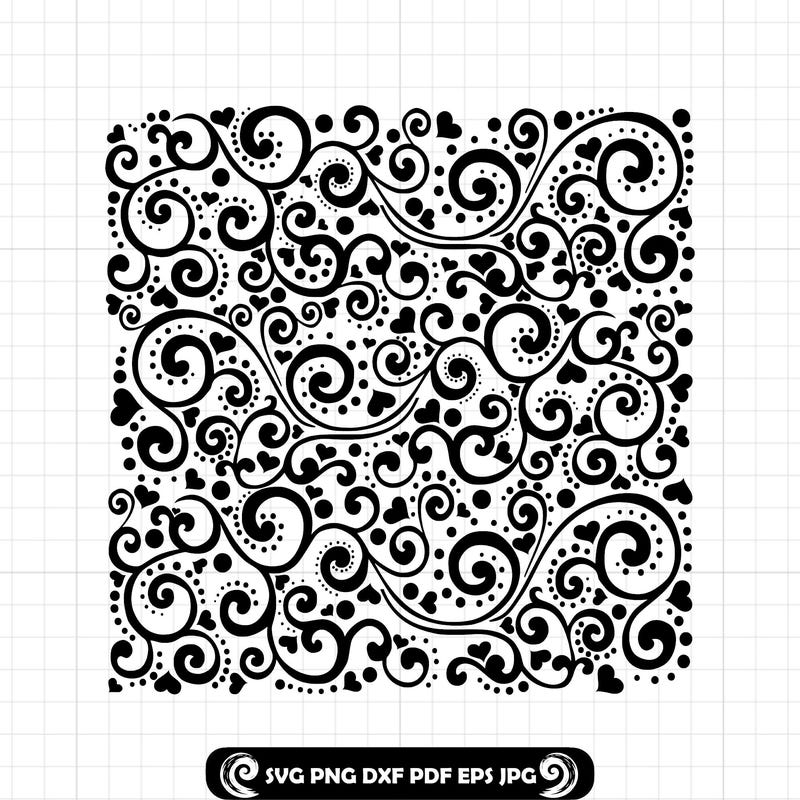 Floral Heart Swirl - Etsy