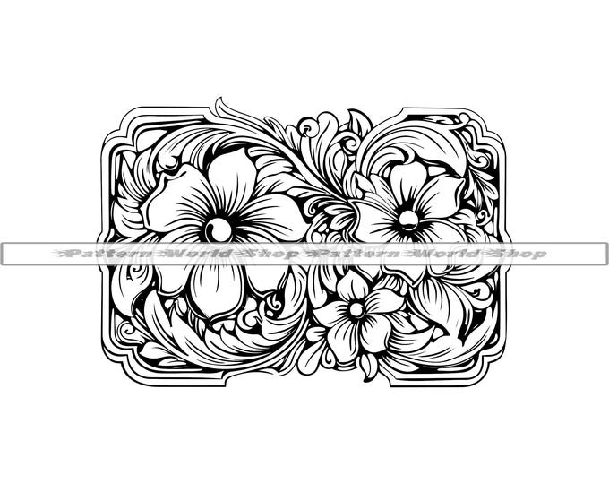Tooled Leather SVG ,floral Leather Svg | Swirls Stencils | Swirls ...