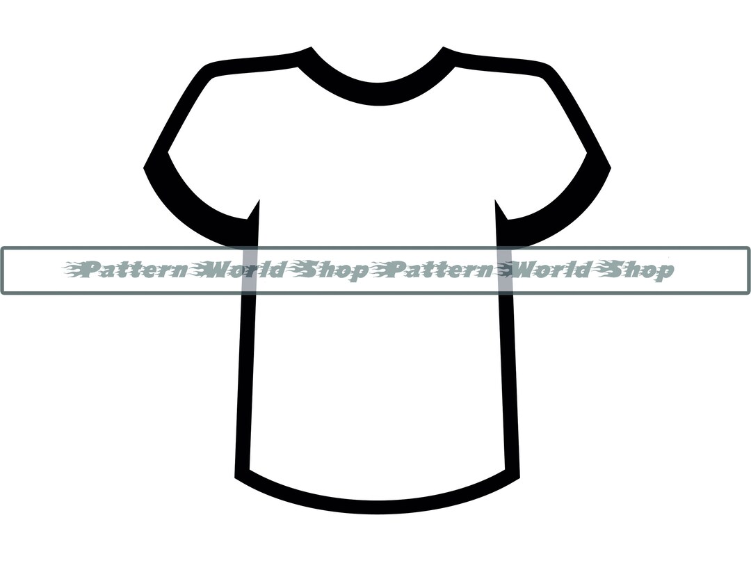 T-shirt Outline #3 SVG, T-shirt SVG, Shirt SVG, T-shirt Clipart, Shirt ...
