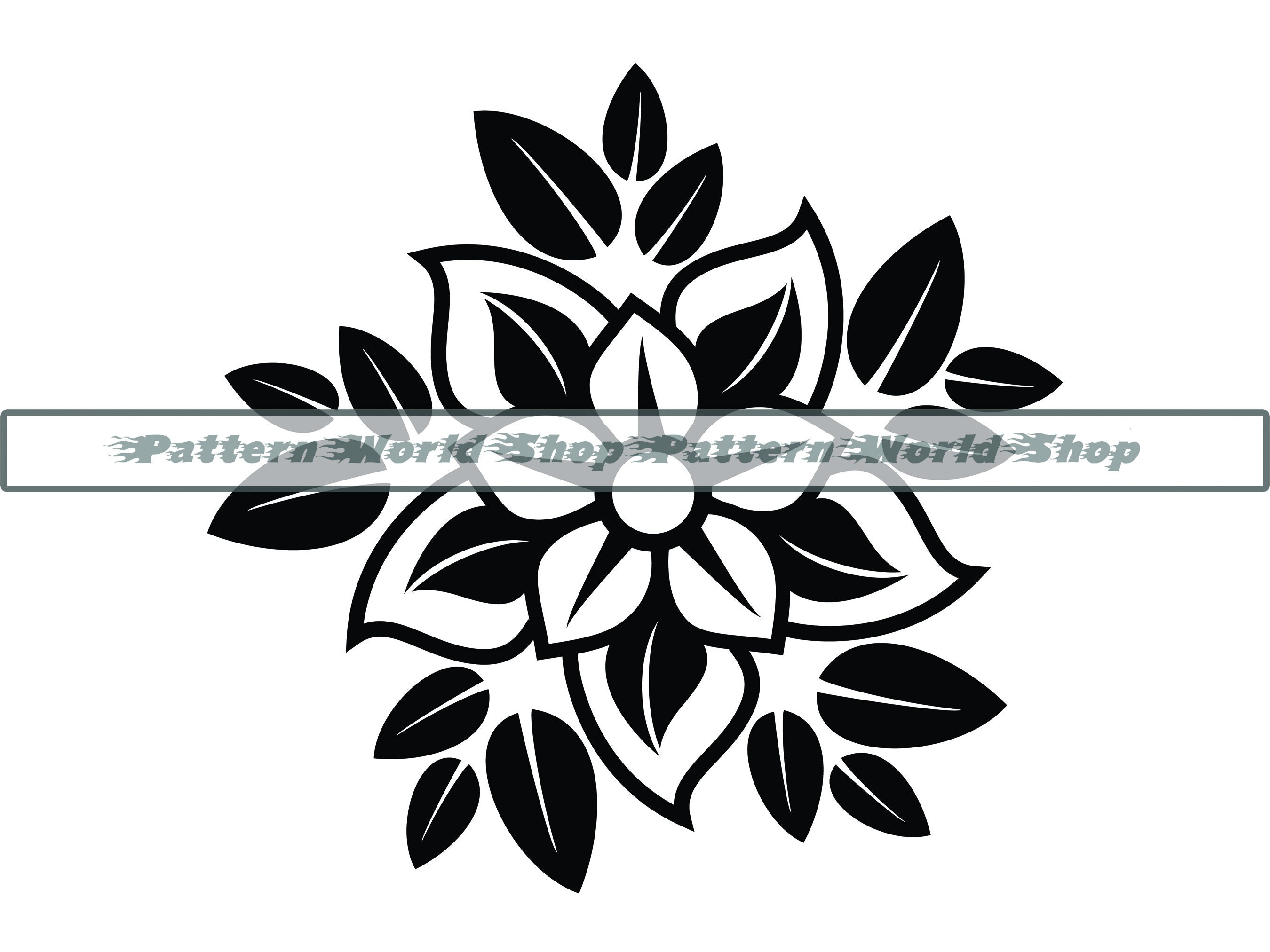 Flower Outline 2 SVG Flower SVG Flower Design SVG Flower - Etsy
