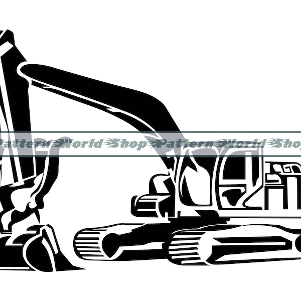 Excavator track svg - Etsy Nederland