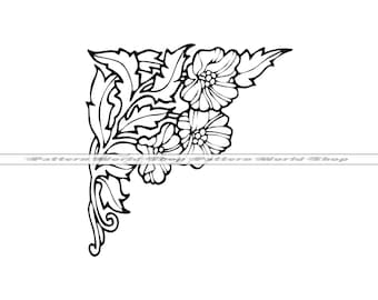 Western Tooled Leather Pattern Floral SVG - Etsy