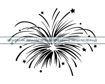 Fireworks SVG, Celebration Svg, Fireworks Clipart, Fireworks Cut Files ...
