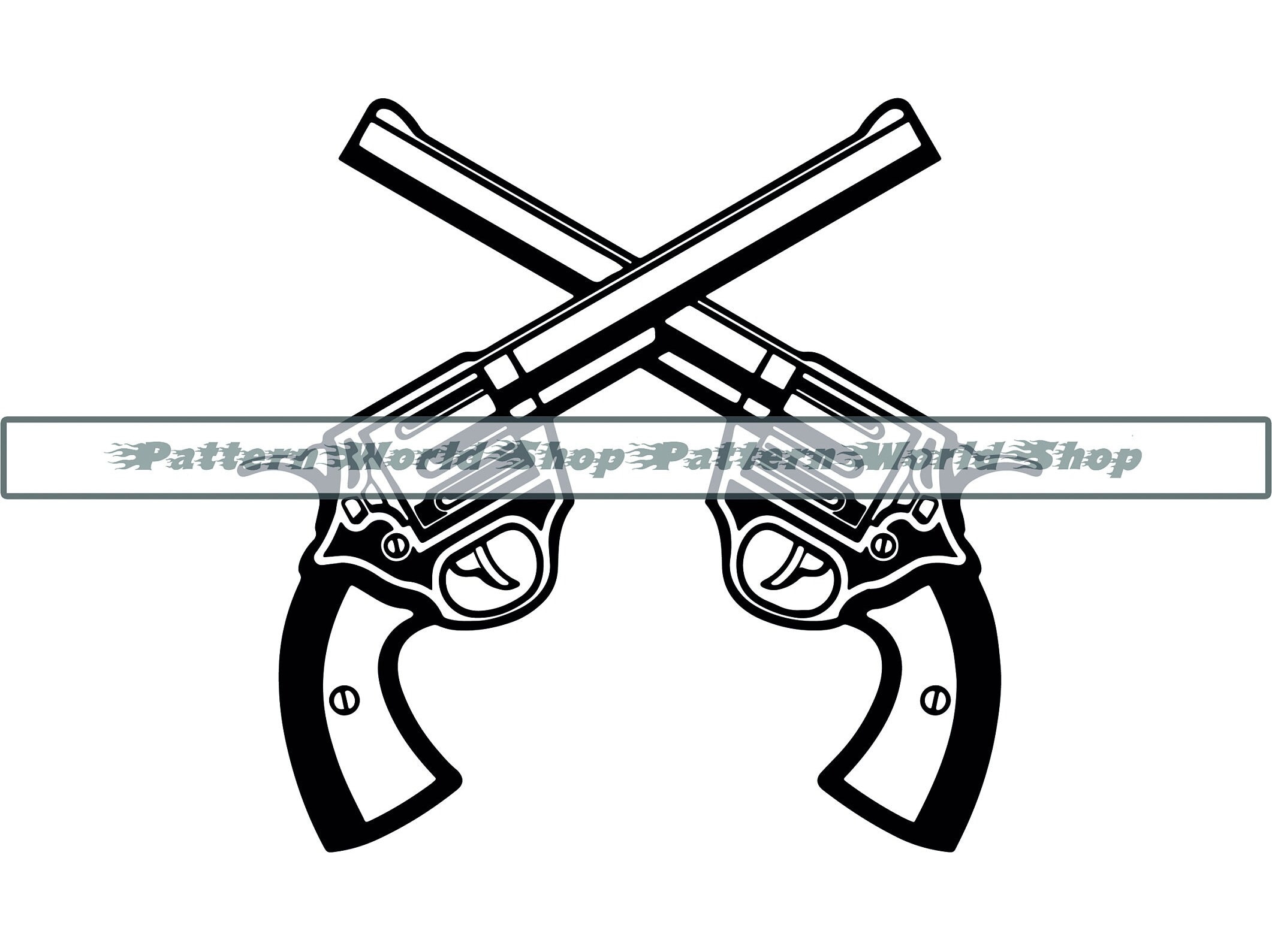 Crossed Gun Svg, Revolver SVG, Gun SVG, Pistol SVG, Weapon Svg ...